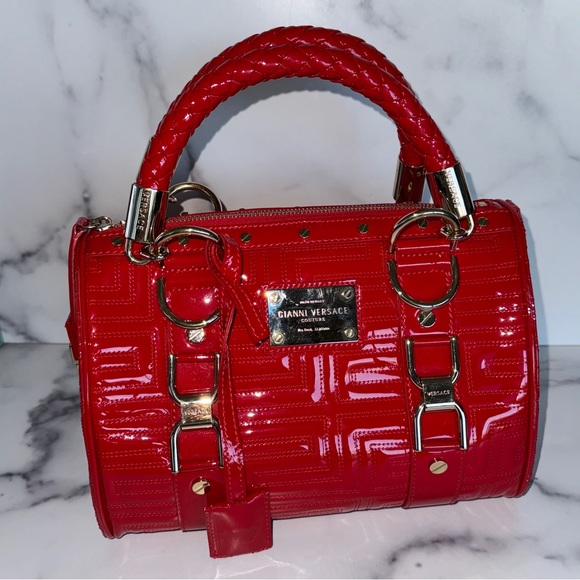 Versace | Bags | Gianni Versace Snap Out Of It Madonna Red Patent Bag ...